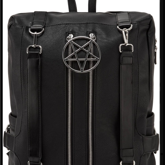 Killstar | Bags | Killstar Hell Awaits Black Vegan Leather Backpack Nwt ...